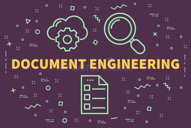 Conceptual Business Illustration with the Words Document Engineering ...