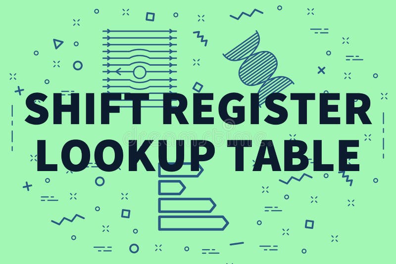 Conceptual Business Illustration with the Words Shift Register L Stock ...