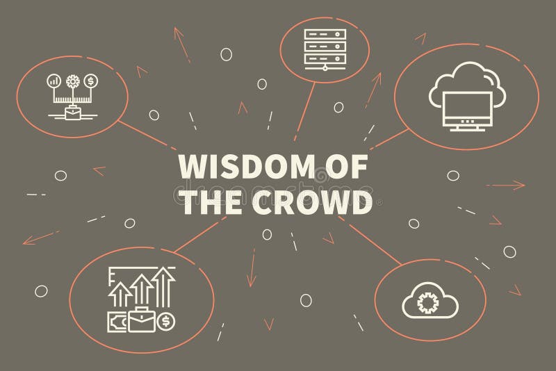 Conceptual Business Illustration with the Words Wisdom of the Cr Stock ...