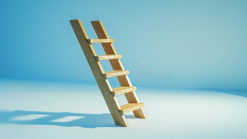 Conceptual Business Model with a Ladder and Steps Stock Illustration ...