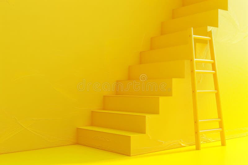 Conceptual Business Model with a Ladder and Steps. Stock Illustration ...