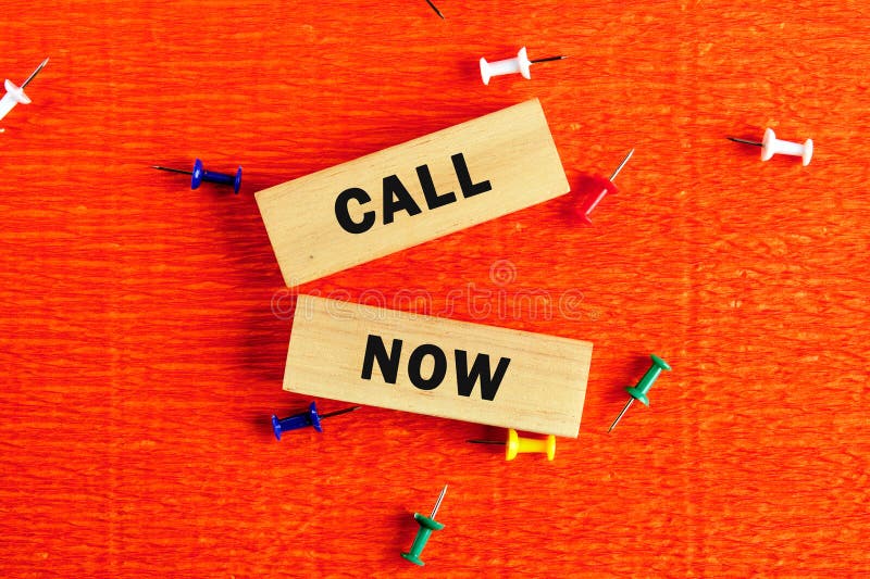 Conceptual Call Now Symbol. Copy Space. Call Now Message Written ...