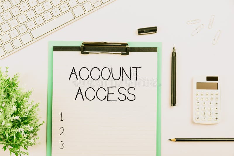 Conceptual Caption Account Access. Business Approach Having Permission ... Conceptual Caption Account Access. Business Approach Having Permission ...