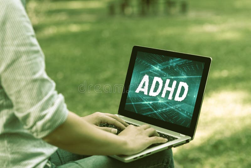 Text Sign Showing Adhd. Word for Mental Health Disorder of Children ... Text Sign Showing Adhd. Word for Mental Health Disorder of Children ...