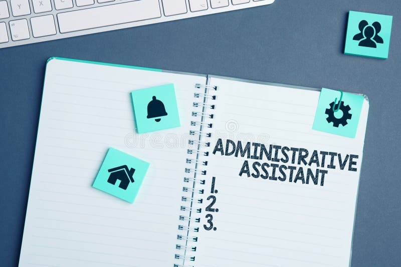 Conceptual Caption Administrative Assistant. Business Idea ...