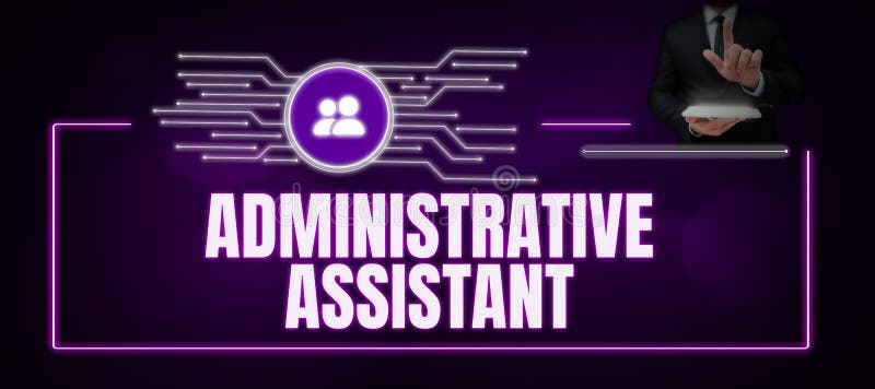 Conceptual Caption Administrative Assistant. Word Written on ... Conceptual Caption Administrative Assistant. Word Written on ...