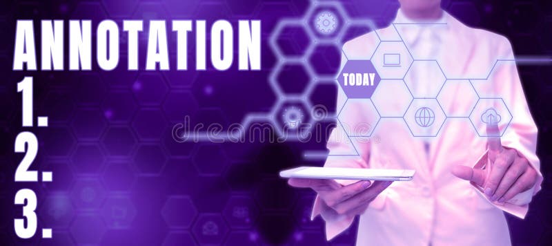 Text Caption Presenting Annotation. Business Overview Note Added by Way ...
