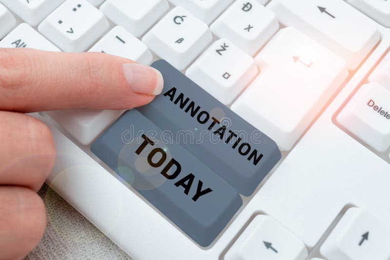 Conceptual Caption Annotation. Word Written on Note Added by Way of ...