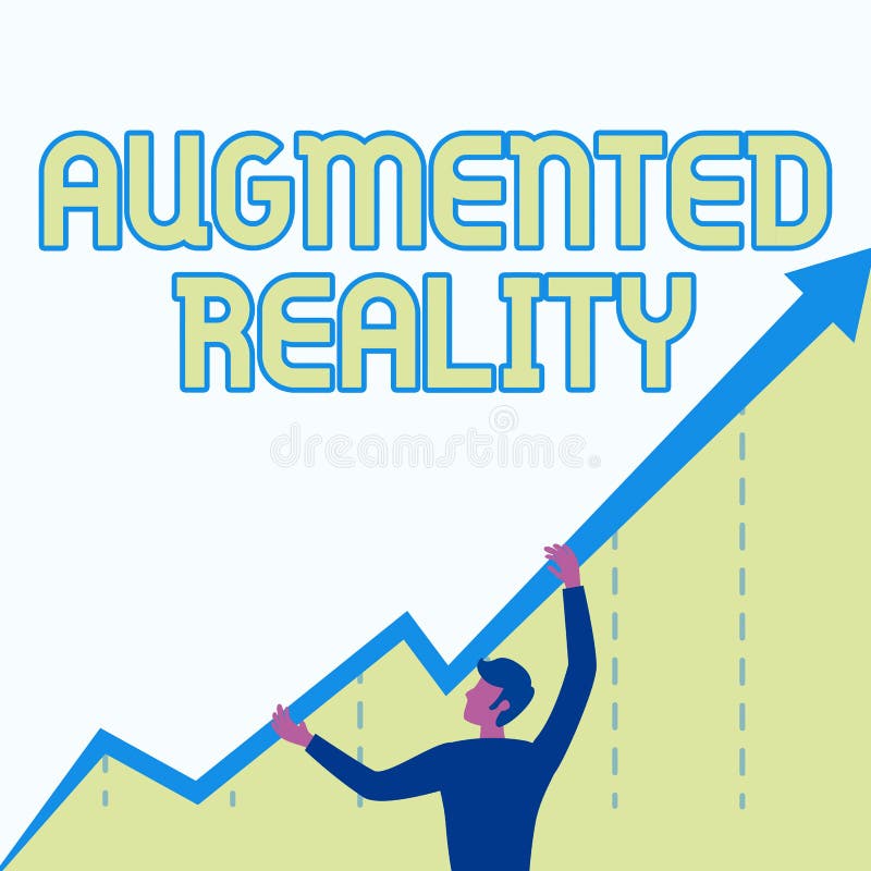 Hand Writing Sign Augmented Reality. Business Approach Interactive ...