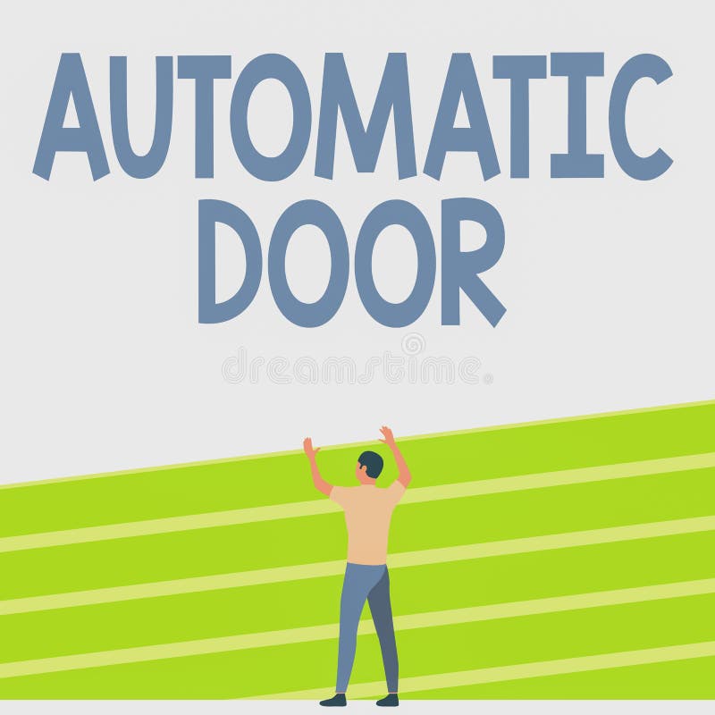 Conceptual Caption Automatic Door. Business Idea Opens Automatically ...