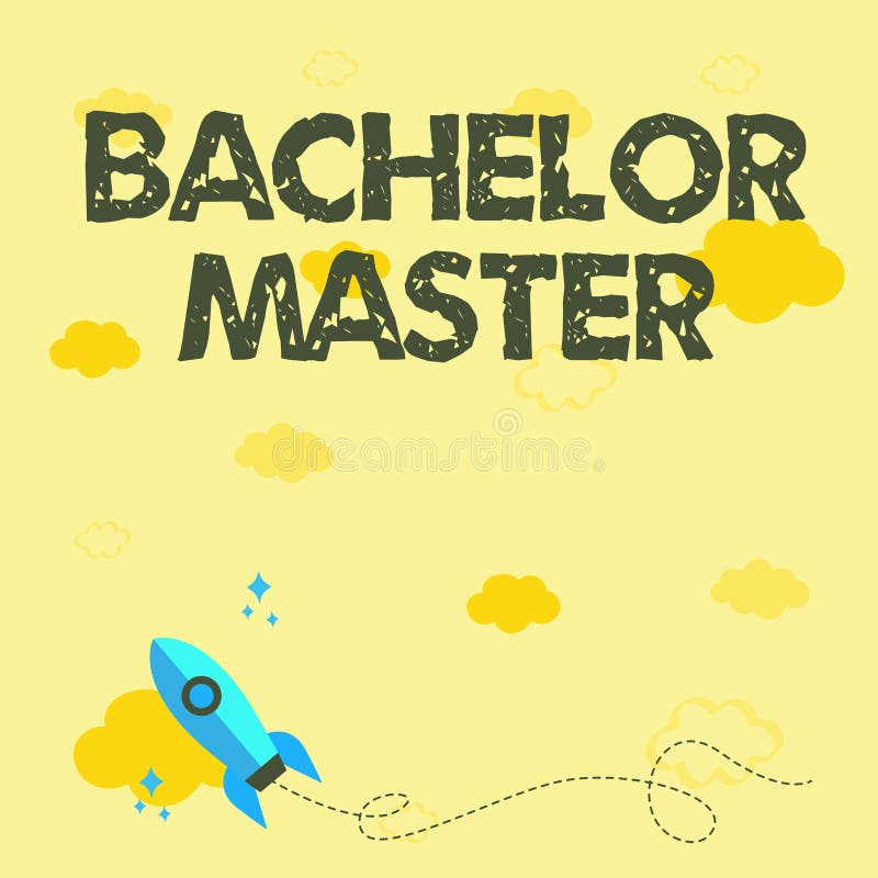 Conceptual Caption Bachelor Master. Concept Meaning an Advanced Degree ...