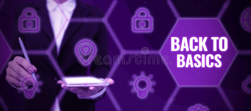 Conceptual Caption Back To Basics. Word Written on Return Simple Things ...