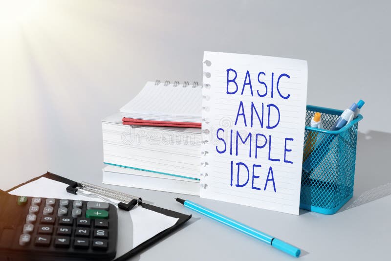 Hand Writing Sign Basic and Simple Idea. Internet Concept Plain Mental ...