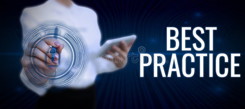 Hand Writing Sign Best Practice. Business Idea Method Systematic ...