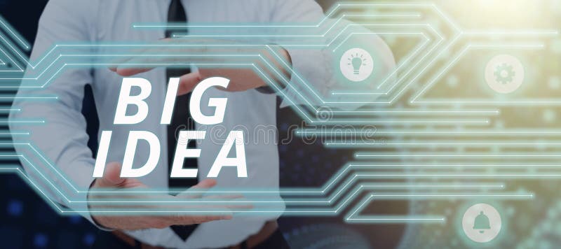 Writing Displaying Text Big Idea. Internet Concept Having Great ...