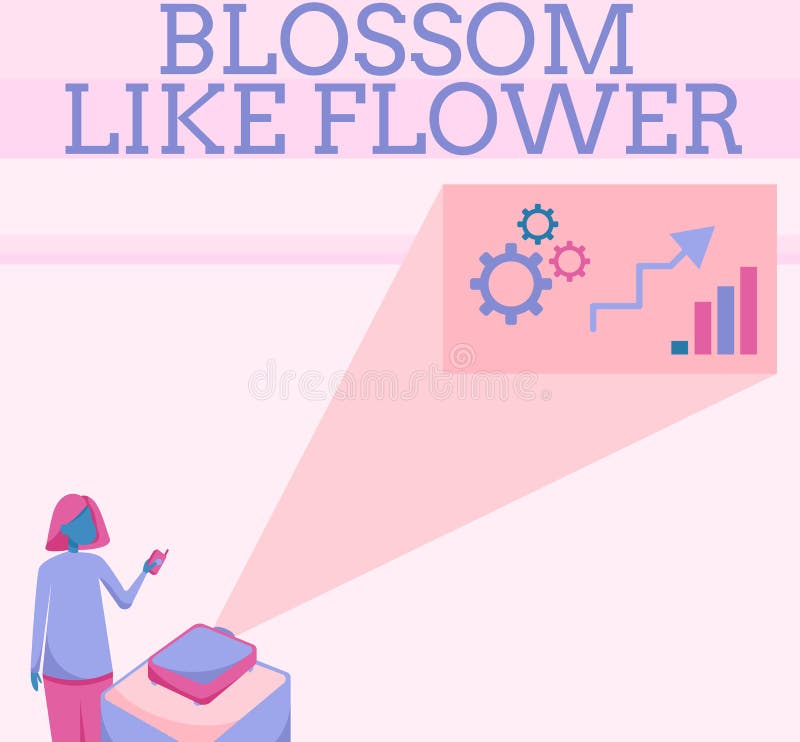 Conceptual Caption Blossom Like Flower. Business Overview Person with ... Conceptual Caption Blossom Like Flower. Business Overview Person with ...
