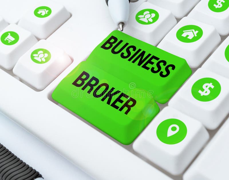 Conceptual Caption Business Broker. Business Idea Publishing Short-form ...