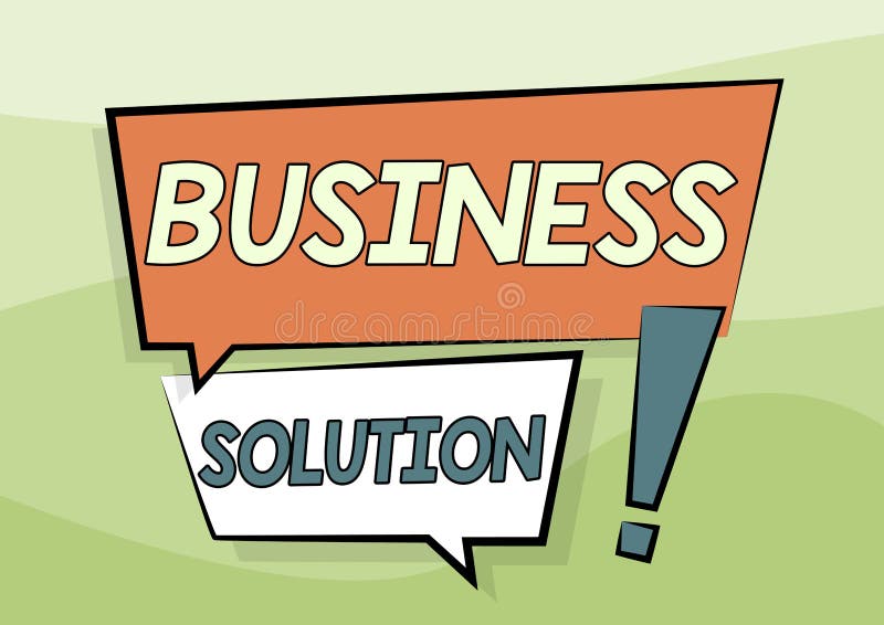 Conceptual Caption Business Solution. Business Approach Services that ...