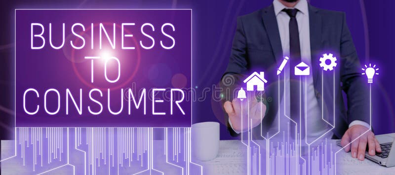 Text Caption Presenting Business To Consumer. Internet Concept Direct ...