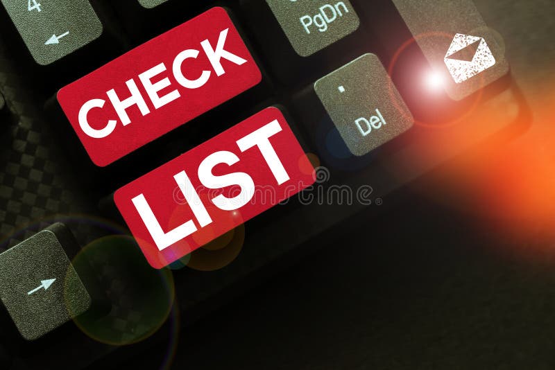 Conceptual Caption Check List. Business Showcase Items Required Things ...