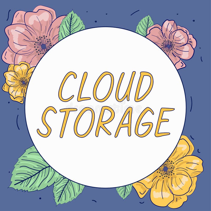 Conceptual Caption Cloud Storage. Internet Concept Computing Connect ...