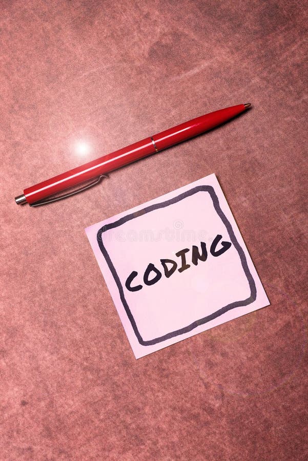 Conceptual Caption Coding. Business Idea Assigning Code To Something ...