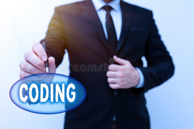 Conceptual Caption Coding. Internet Concept Assigning Code To Something ...