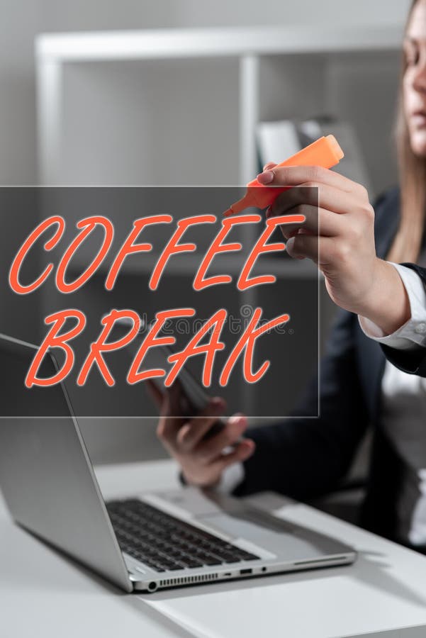 Conceptual Caption Coffee Break. Word Written on Short Time Allotted ...