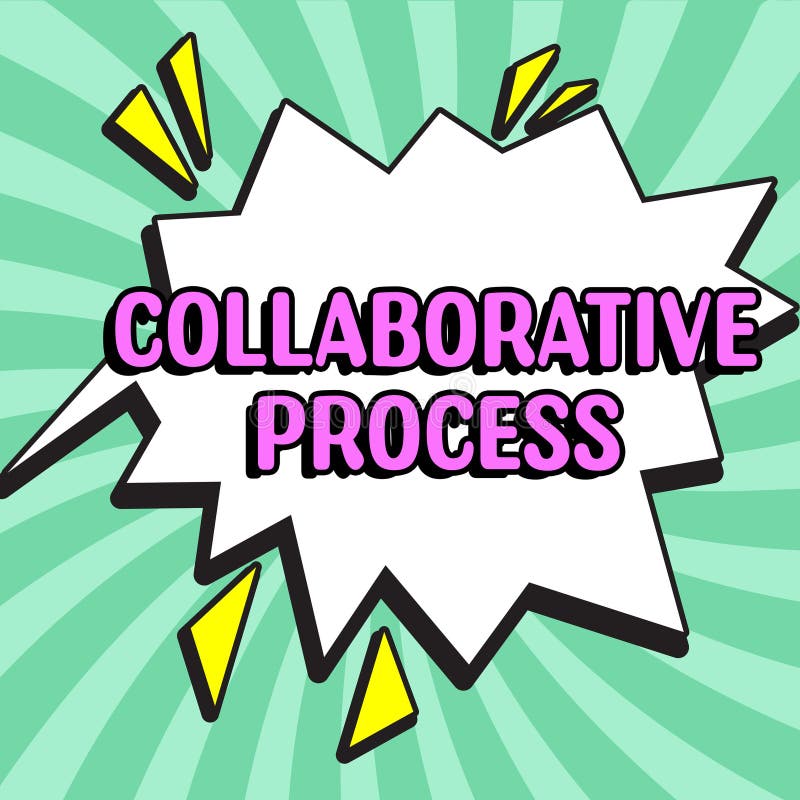 Conceptual Caption Collaborative Process. Business Showcase People and ...