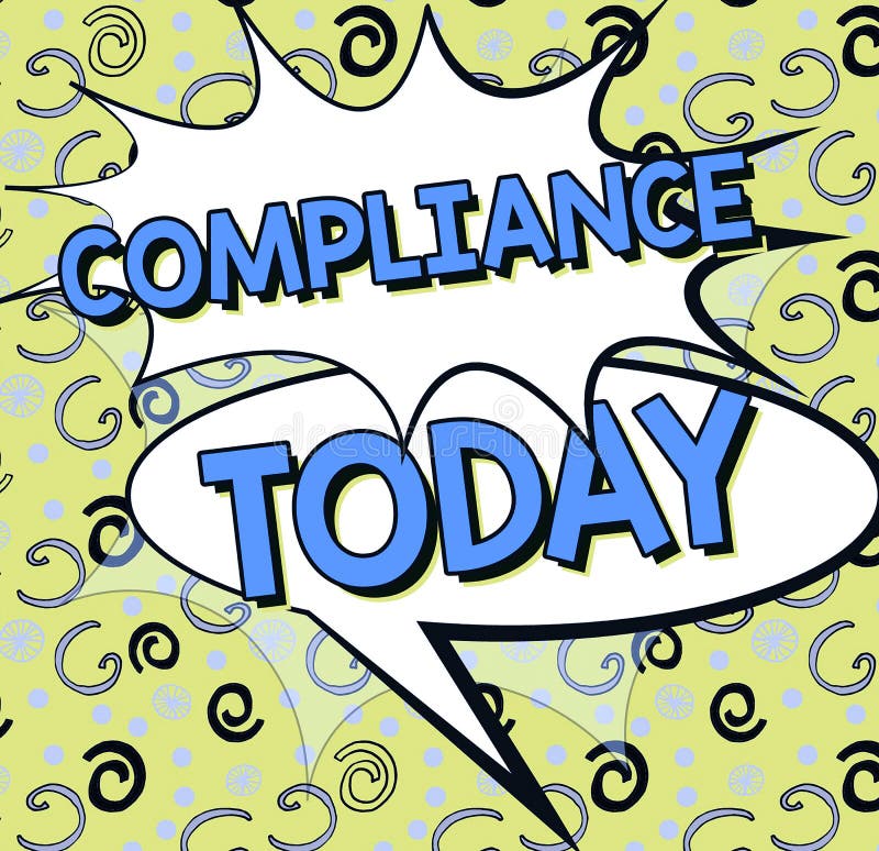 Hand Writing Sign Compliance. Conceptual Photo the Action or Fact of ...