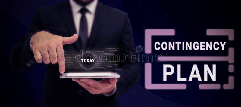 Writing Displaying Text Contingency Plan. Business Showcase a Plan ...