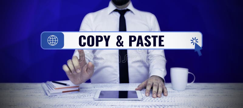 Text Sign Showing Copy Paste. Concept Meaning an Imitation, Transcript ...