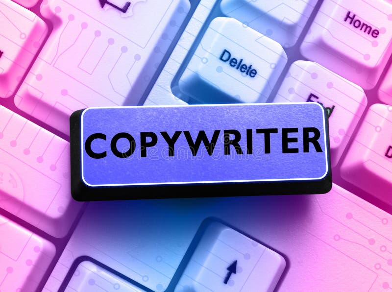 Sign Displaying Copywriter. Business Showcase Writing the Text of ... Sign Displaying Copywriter. Business Showcase Writing the Text of ...