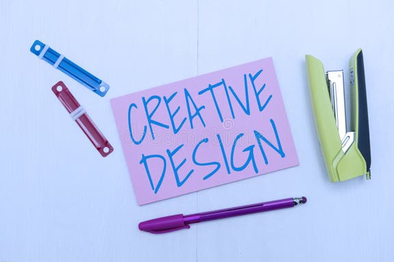 Conceptual Caption Creative Design. Business Showcase a Visual Element ...