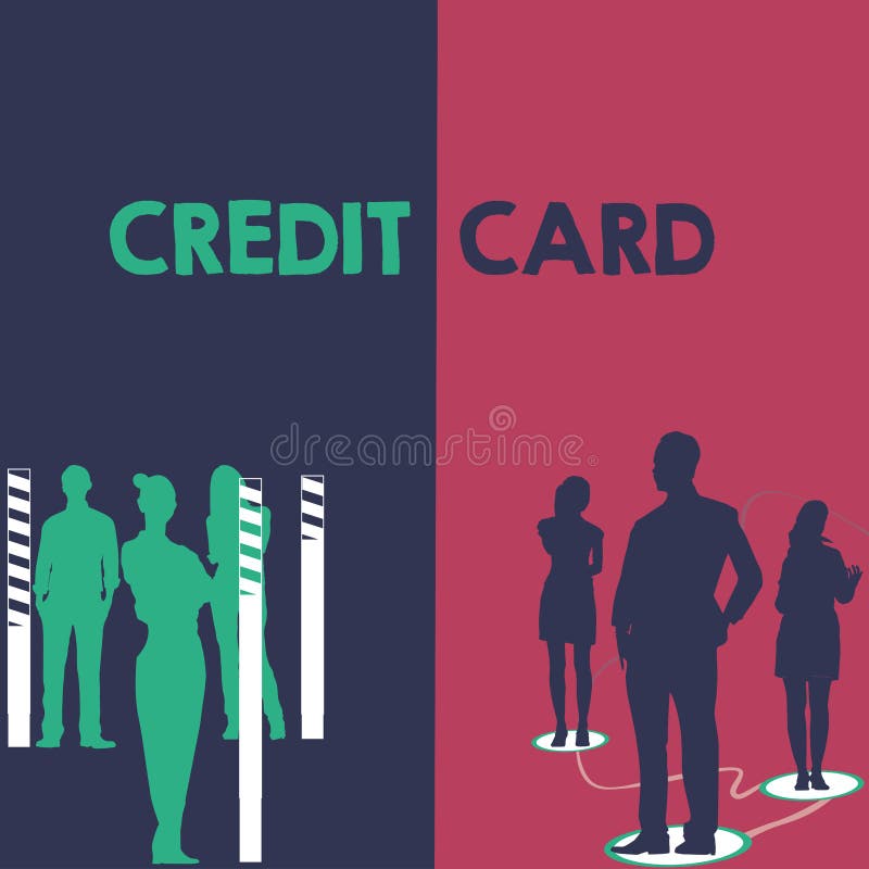 Conceptual Caption Credit Card. Business Concept an Electronic and ...