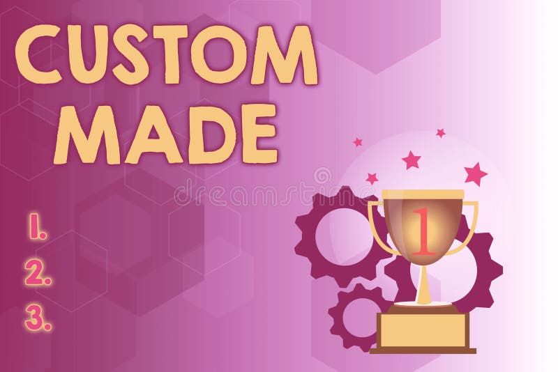 Conceptual Caption Custom Made. Business Concept Personalized Object ...