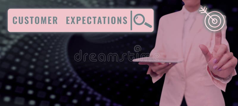 Conceptual Caption Customer Expectations. Business Approach Benefits a ... Conceptual Caption Customer Expectations. Business Approach Benefits a ...