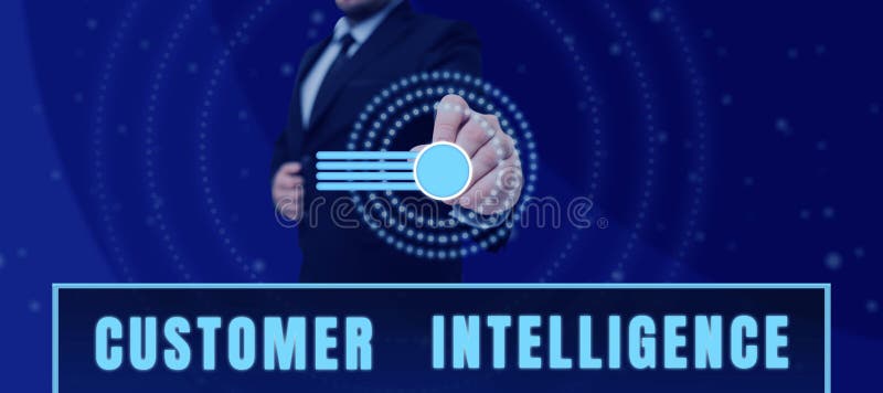 Sign Displaying Customer Intelligence. Word for Orientation of an ...