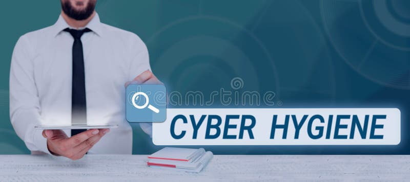 Conceptual Caption Cyber Hygiene. Business Showcase Steps that Computer ... Conceptual Caption Cyber Hygiene. Business Showcase Steps that Computer ...