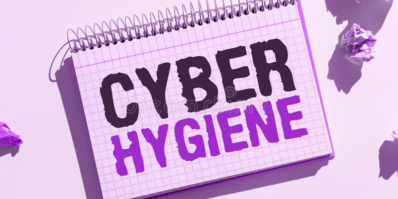 Sign Displaying Cyber Hygiene. Word Written on Steps that Computer ... Sign Displaying Cyber Hygiene. Word Written on Steps that Computer ...