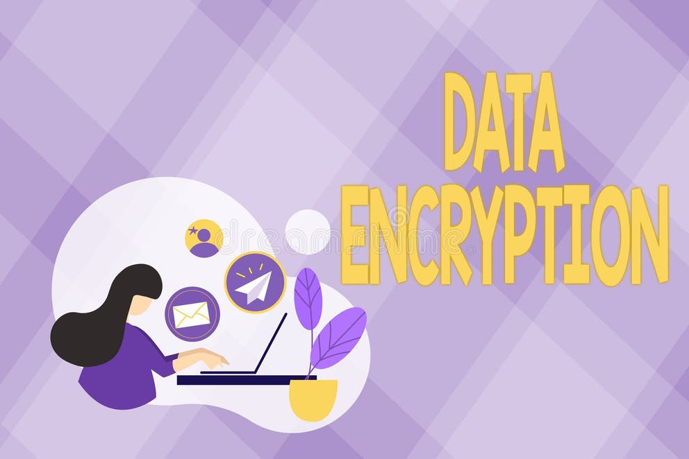 Text Sign Showing Data Encryption. Business Overview Symmetrickey ...