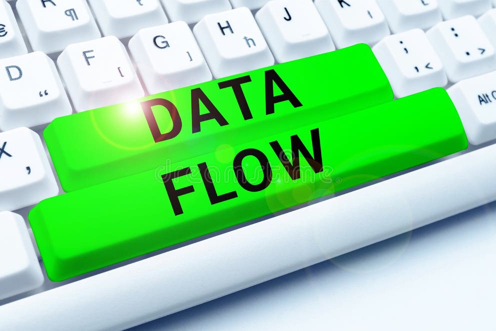 Conceptual Caption Data Flow. Business Concept the Movement of Data through a System Comprised ...
