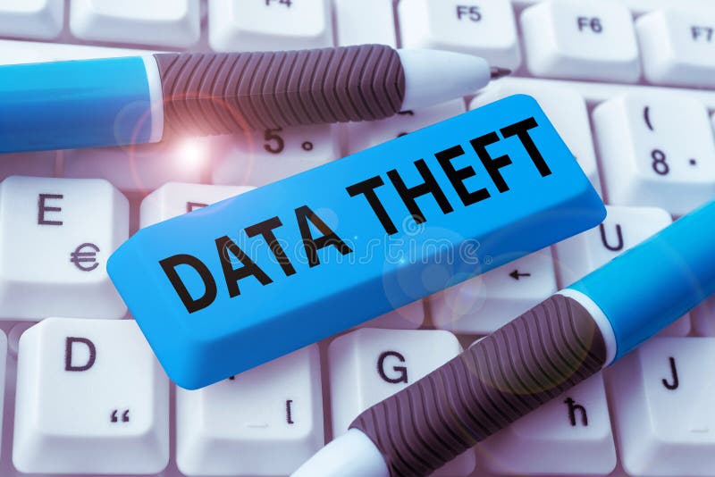 Conceptual Caption Data Theft. Business Showcase Illegal Transfer of ...