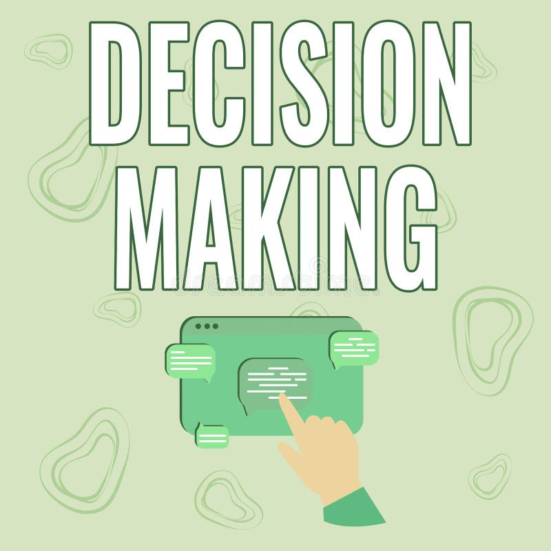 Conceptual Caption Decision Making. Business Showcase the Act of ...