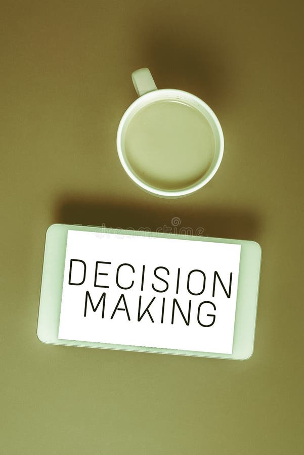 Conceptual Caption Decision Making. Internet Concept To Choose the Best ...