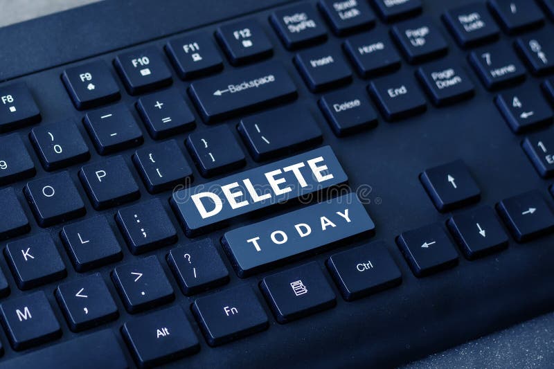 Conceptual Caption Delete. Business Showcase Remove or Obliterate ...