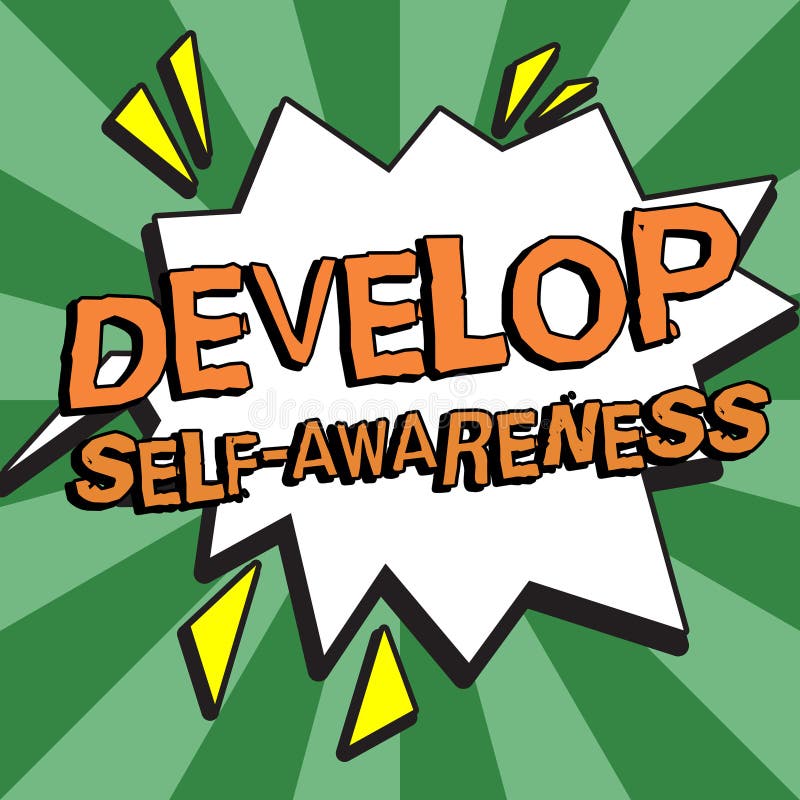 Conceptual Caption Develop Self Awareness. Business Concept Improve ...