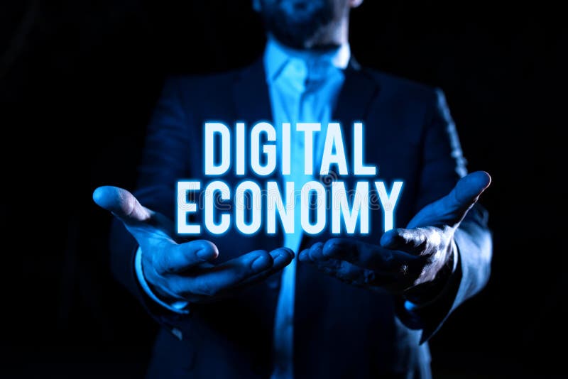 Conceptual Caption Digital Economy. Business Showcase Economic ... Conceptual Caption Digital Economy. Business Showcase Economic ...