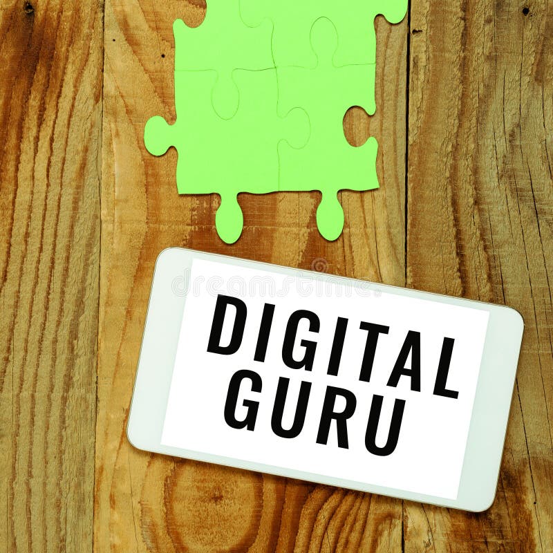 Conceptual Display Digital Guru. Conceptual Photo Teacher and ...