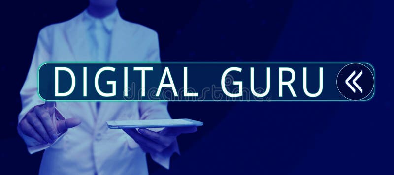 Conceptual Caption Digital Guru. Concept Meaning Teacher and ...